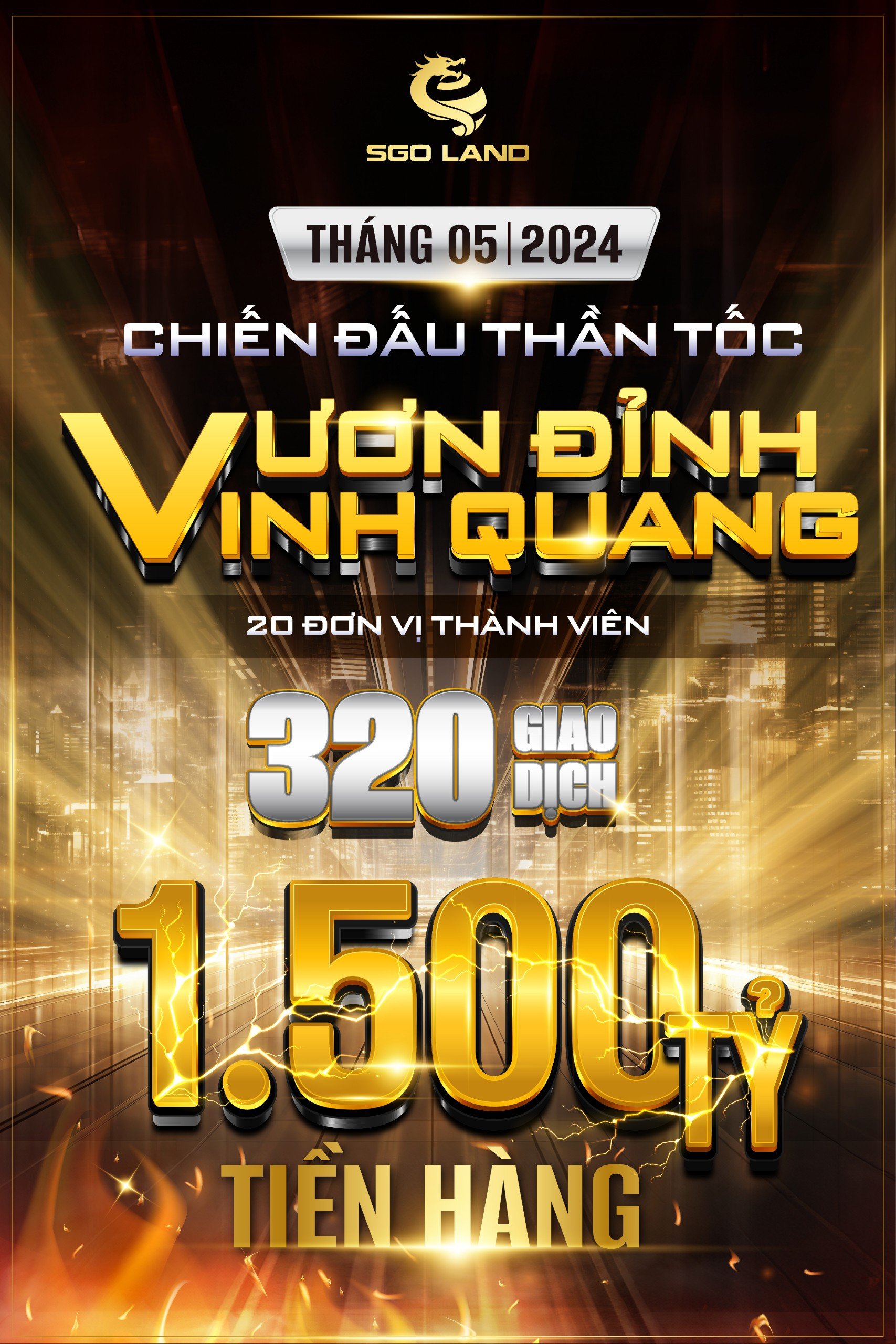 SGO Land ghi nhận hơn 320 giao dịch trong tháng 5, đạt 1500 tỷ tiền hàng - SGO